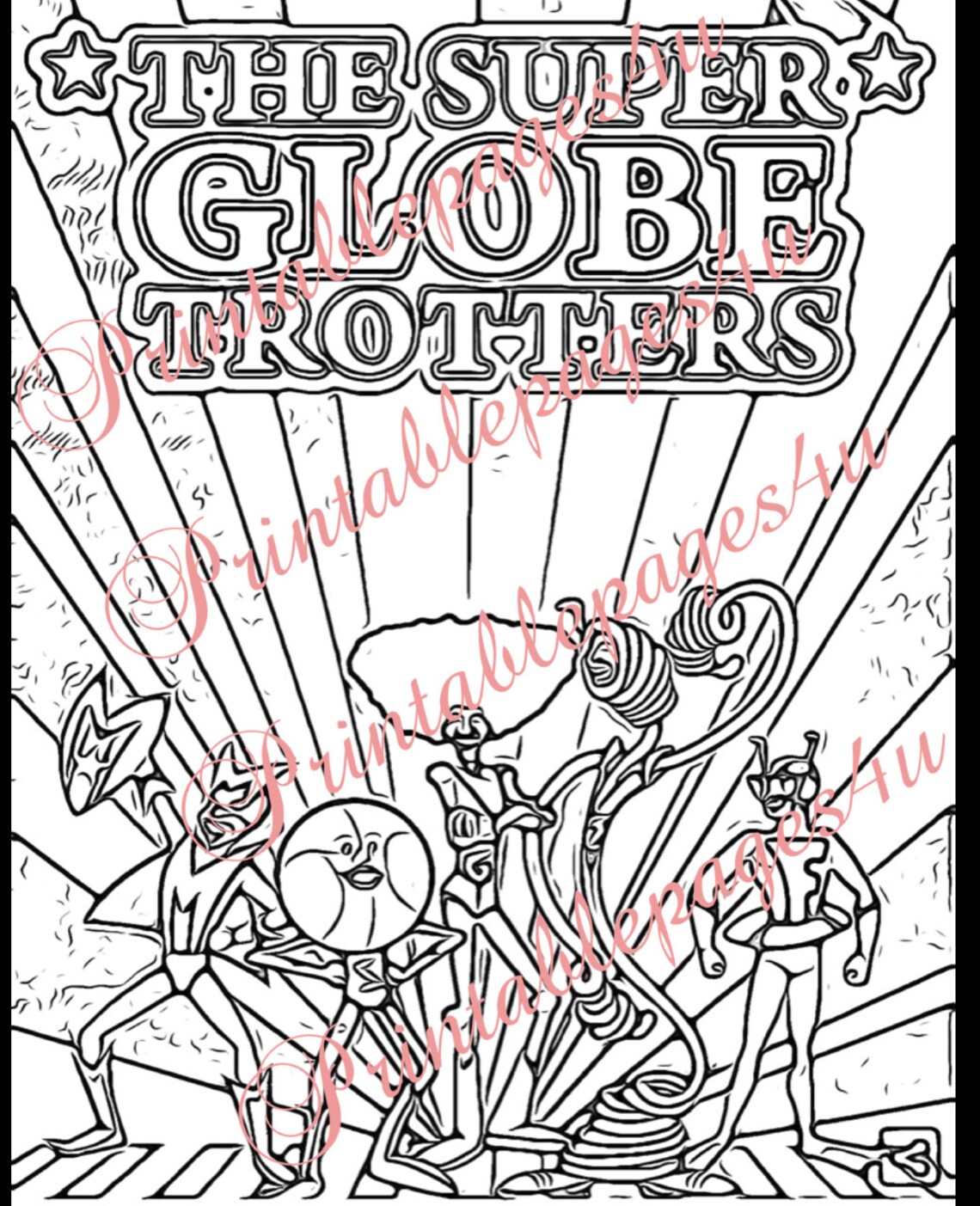 My Favorite Cartoons Coloring Book - Etsy