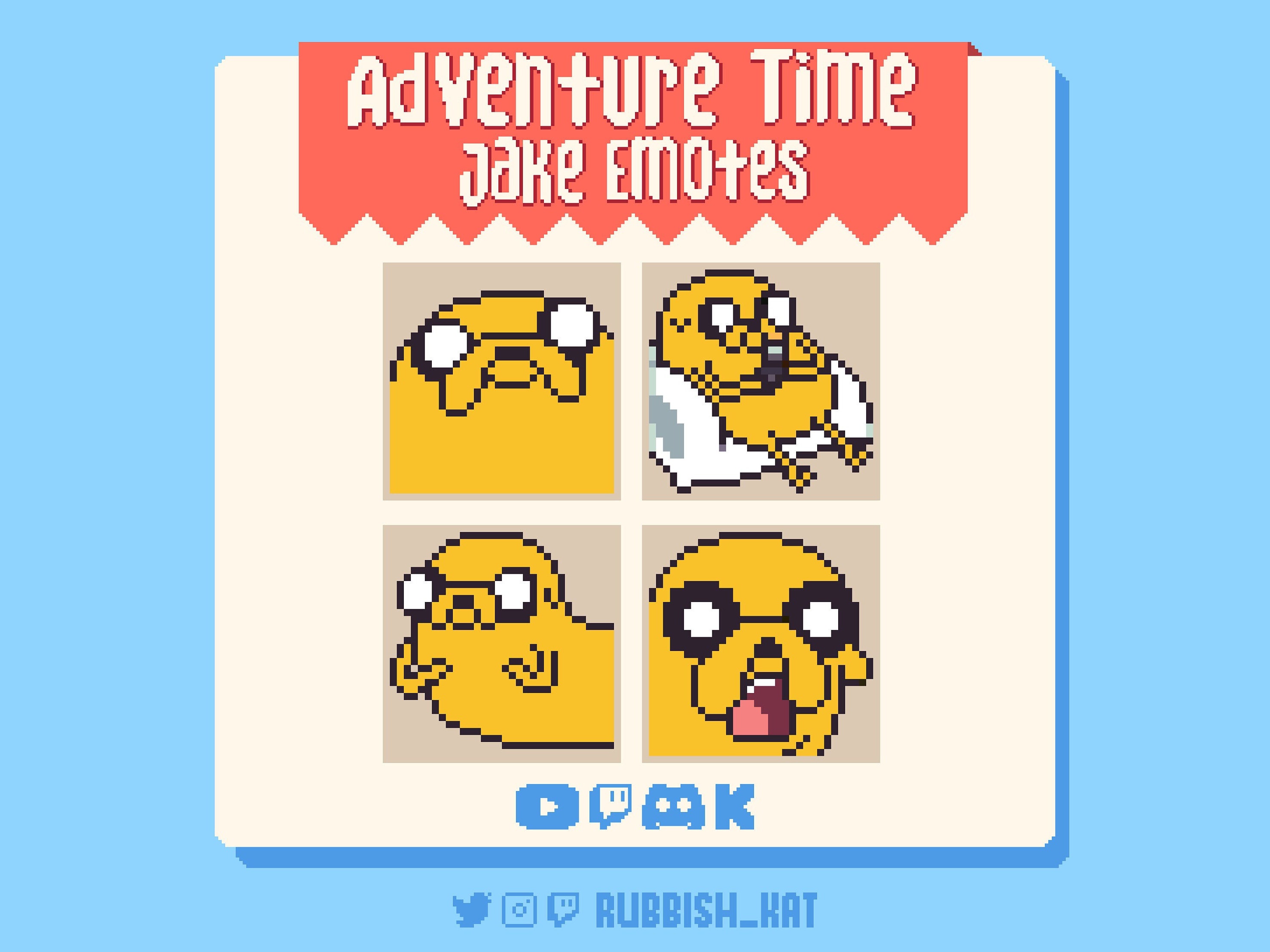 Jake From Adventure Time Pixel Art