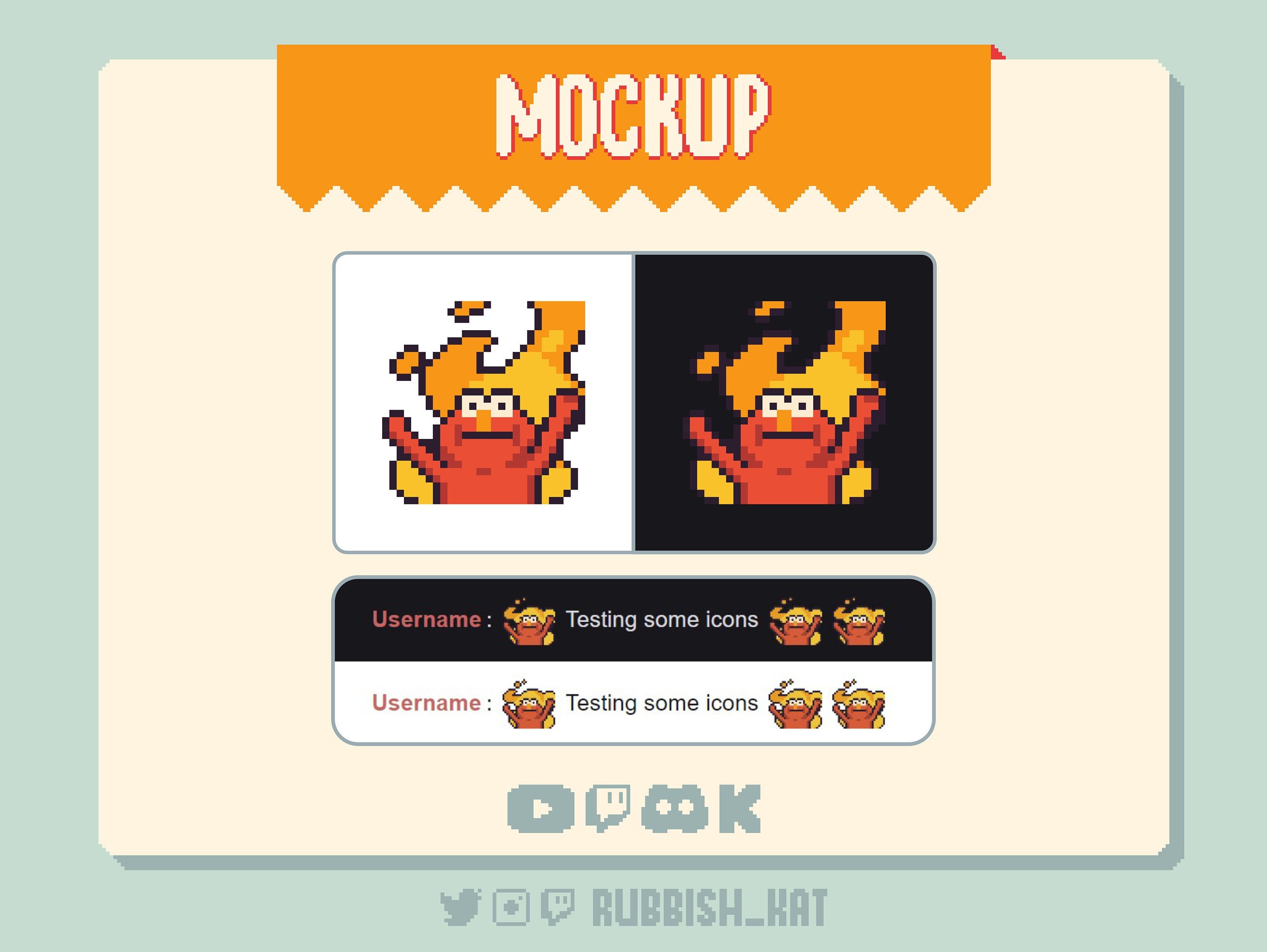 Animated Hellmo Meme Emote | Flame Fire Hell Elmo | Handmade Pixel Art ...