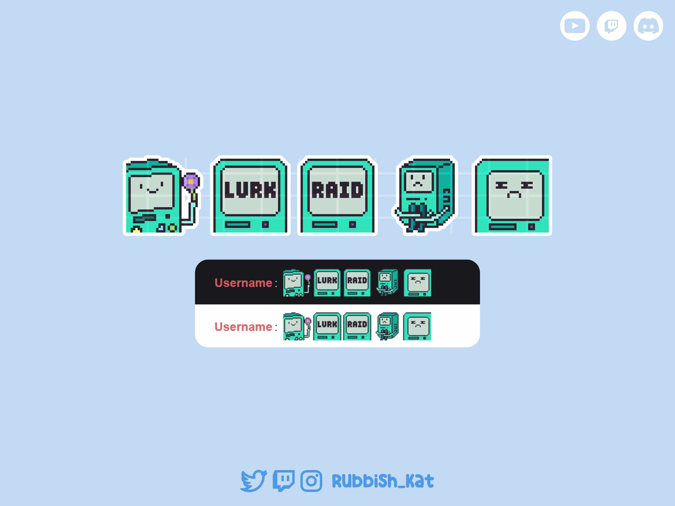5 Adventure Time Emotes BMO Pixel Art Ready to Use With - Etsy