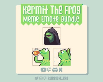 Darth Kermit / Dark Side Sith Kermit the Frog, Pixel Art Meme Emote ...