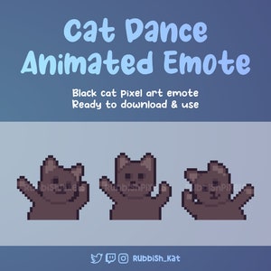 Cat Dance/rave Animated Pixel Art Emote Ready to Use on Twitch, Discord ...