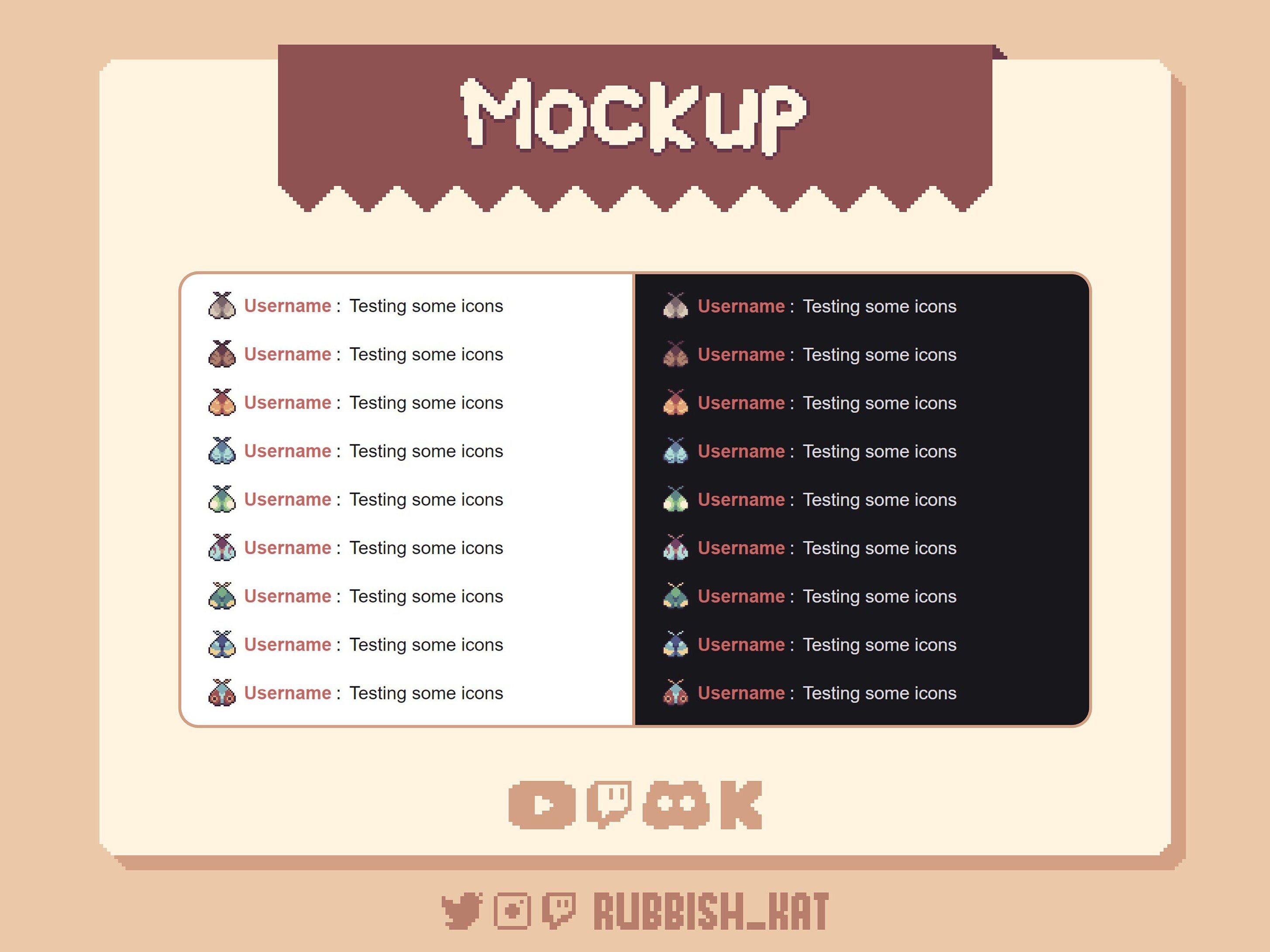 9 Moth Sub or Bits Badges, Cozy Colors, Cute Pixel Art Badges for ...