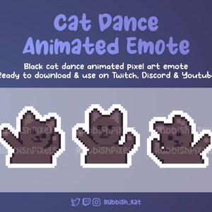 Cat Dance/rave Animated Pixel Art Emote Ready to Use on - Etsy