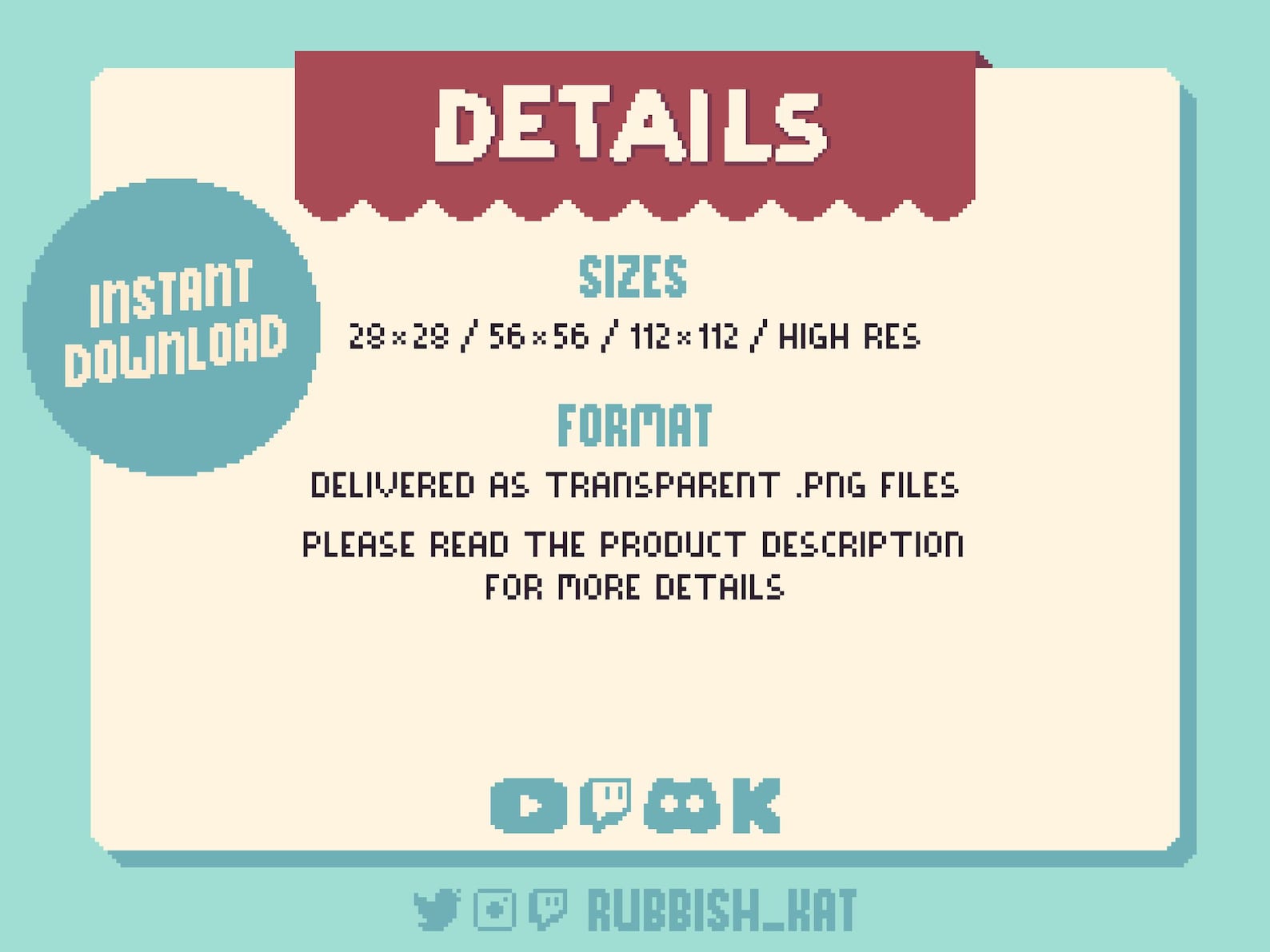 Black Cat Scared / Nervous / Sweat Emote, Cute Pixel Art Emote | Ready ...