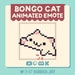 Bongo Cat Animated Pixel Art Emote, White Cat | Ready to Use on Twitch ...