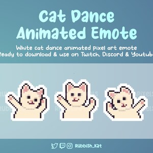 Cat Dance/rave Animated Pixel Art Emote Ready to Use on - Etsy