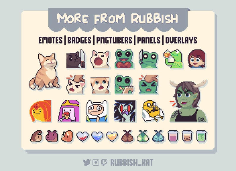 Cat Dance/rave Animated Pixel Art Emote | Ready to Use on Twitch ...
