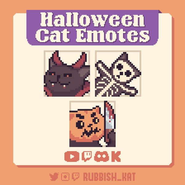 Bongo Cat Animated Pixel Art Emote, White Cat Ready to Use on Twitch ...