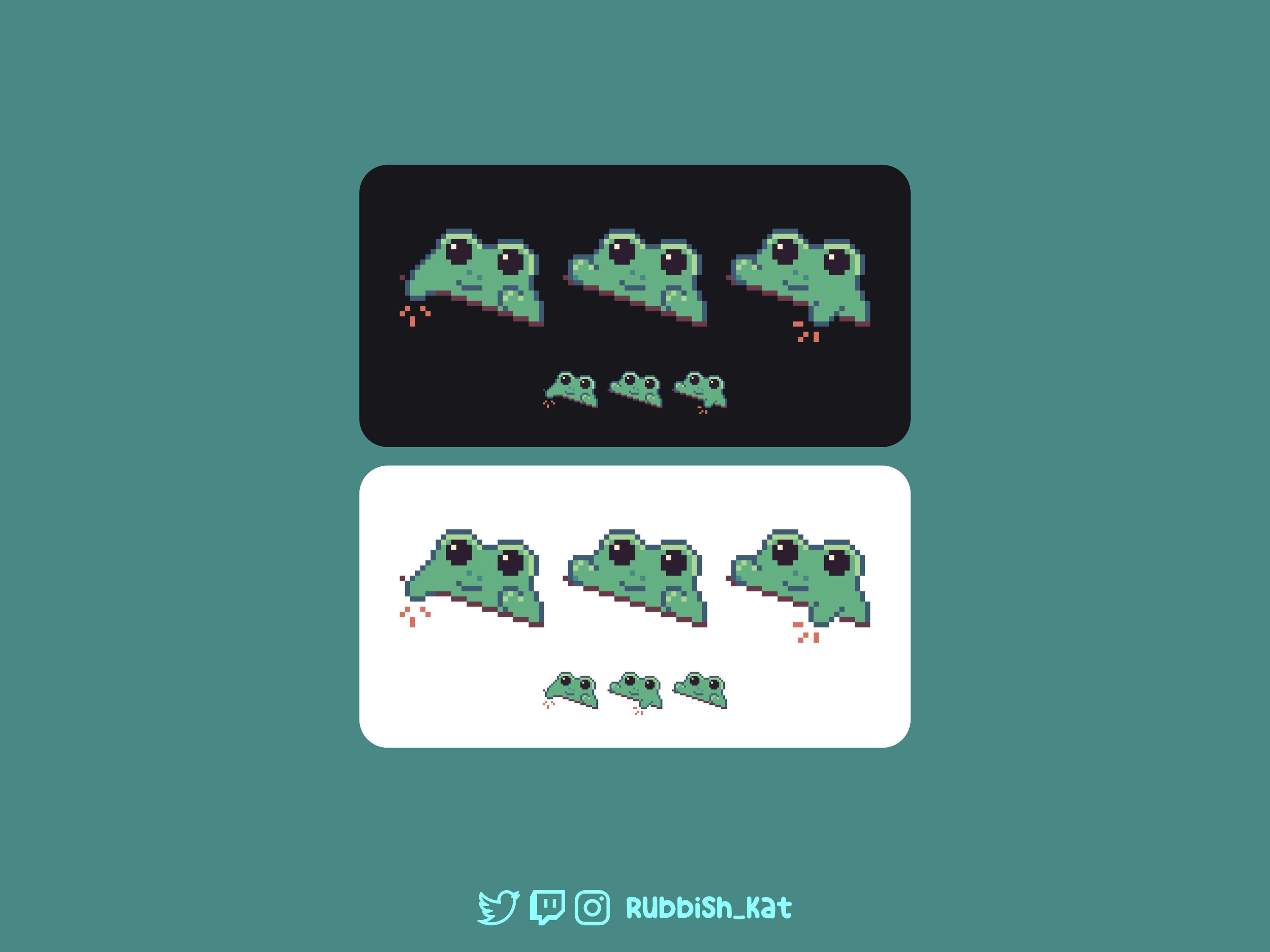 Bongo Frog Cute Animated Pixel Art Emote Ready to Use on - Etsy