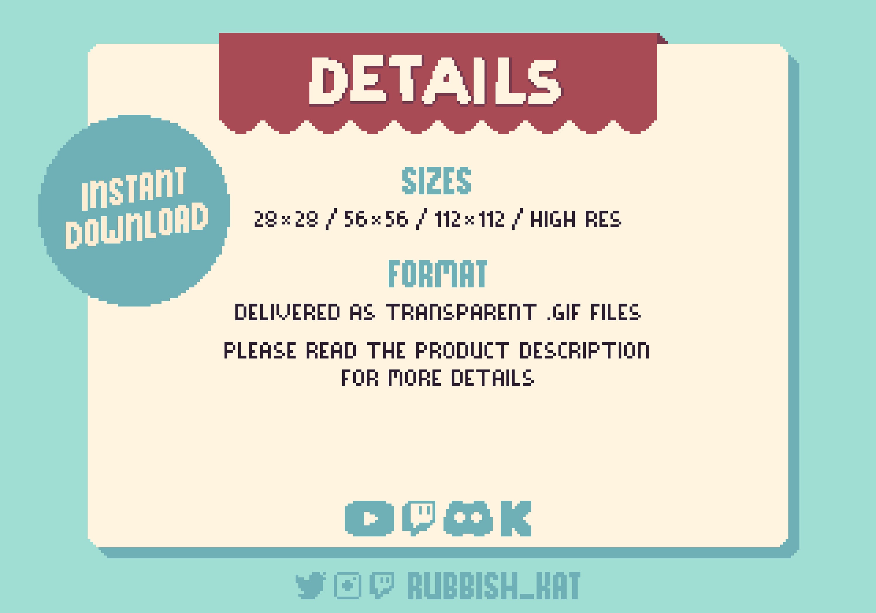 Cat Dance/rave Animated Pixel Art Emote | Ginger Orange Cat | Ready to ...