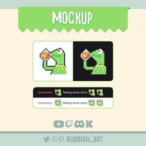 Kermit Sips Tea / Tea Sip Pixel Art Meme Emote | Ready to Use on Twitch ...