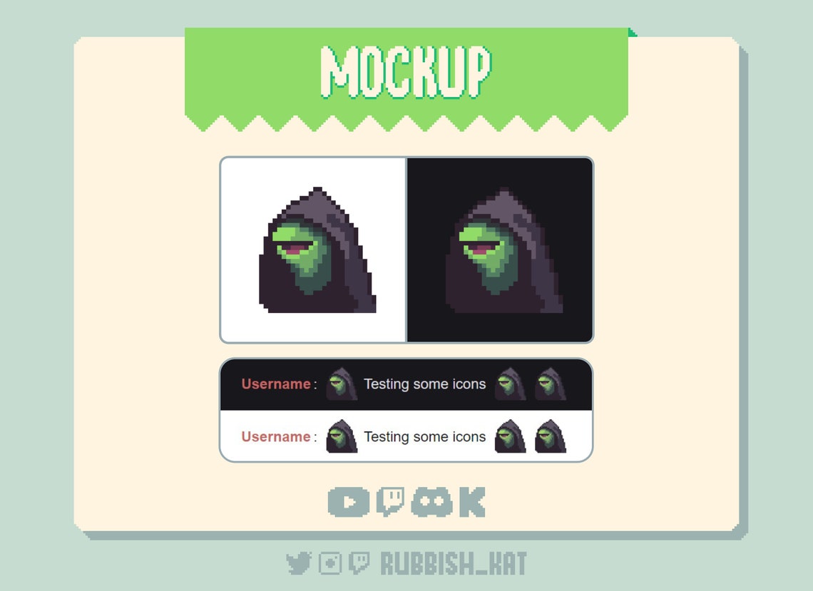 Darth Kermit / Dark Side Sith Kermit the Frog, Pixel Art Meme Emote ...