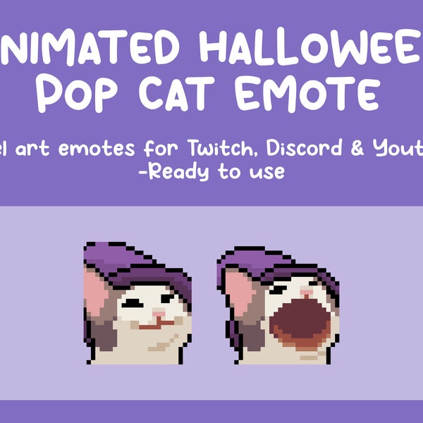 Witch Cat Pixel Art - Etsy