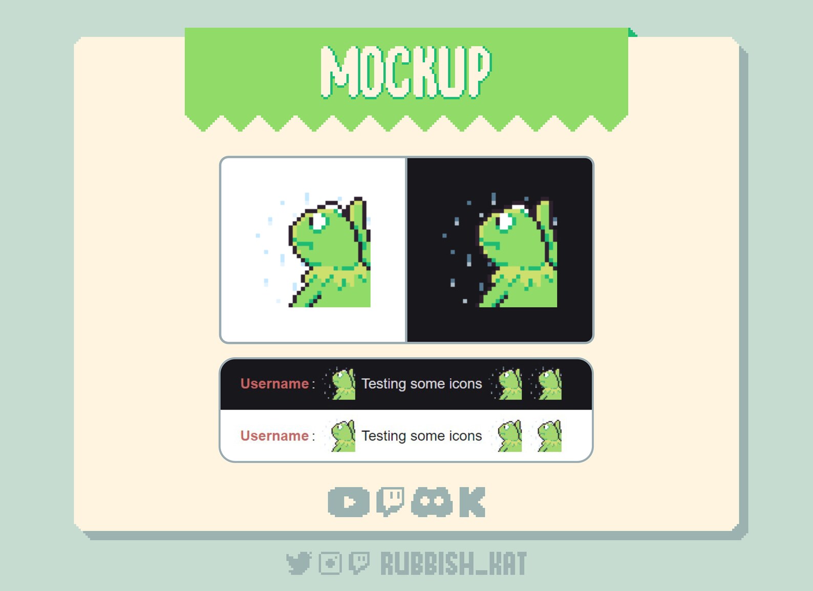 Sad Kermit / Kermit the Frog Longing Rain, Pixel Art Meme Emote | Ready ...