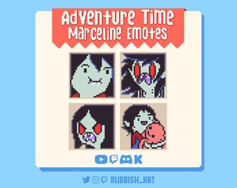 MARCELINE Adventure Time Emotes Set Twitch, Youtube, Discord - Etsy