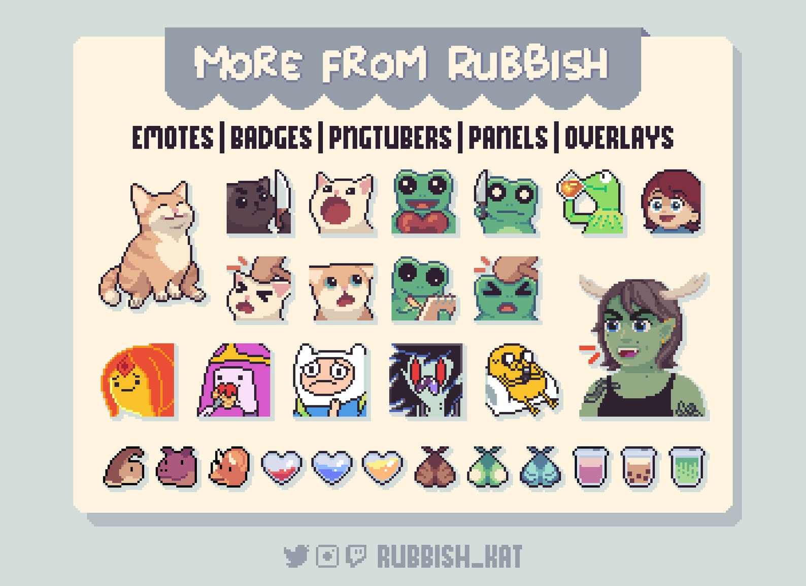 Cat Shy Animated Pixel Art Emote, Ginger Cat | Ready to Use on Twitch ...
