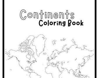 Continent Coloring Pages - Etsy
