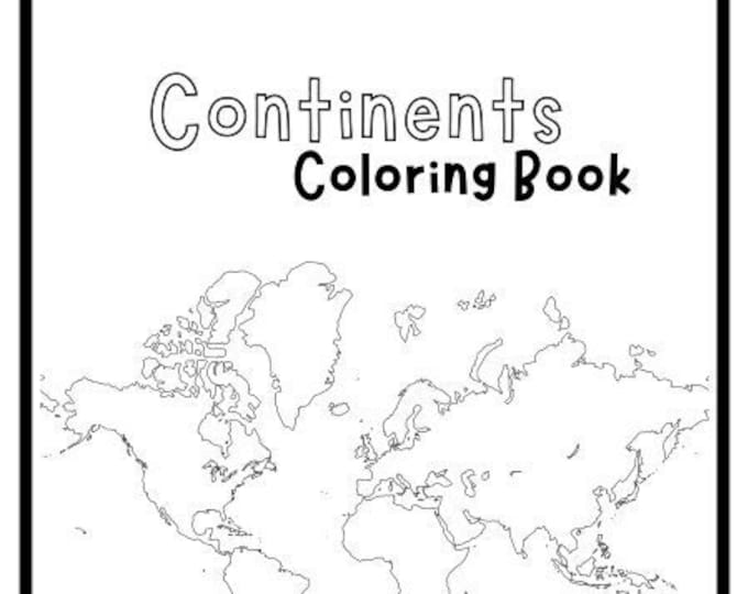 Continent Coloring Pages - Etsy