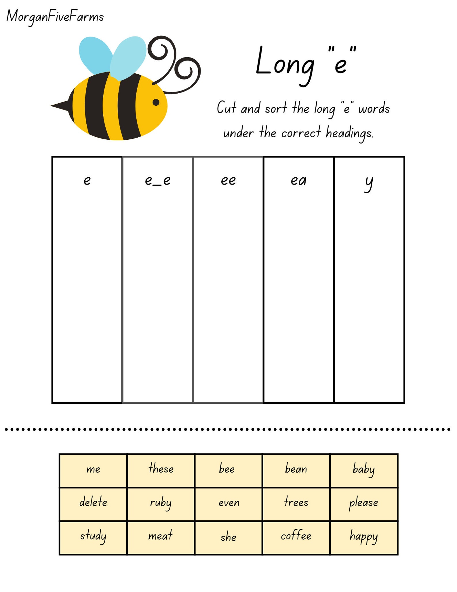 Long Vowel Worksheets With Individual Long Vowel Posters - Etsy