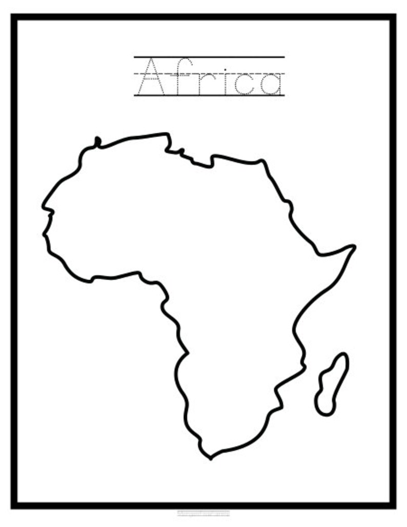Continent Coloring Pages - Etsy