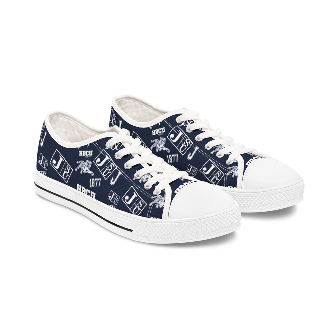 JSU Tigers Low Top Sneakers, Jackson State University Shoes, Womens ...