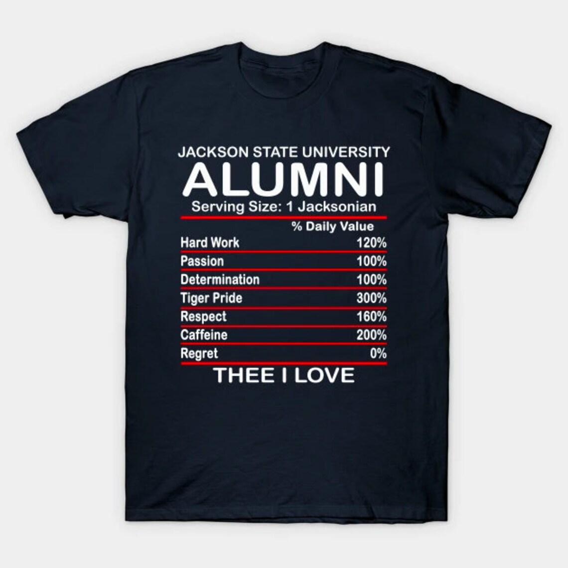 JSU Tigers: Jackson State University Alumni Label Uni-sex Soft T-shirt ...