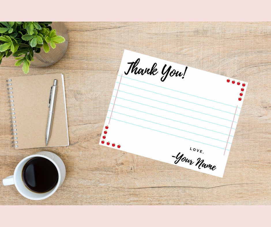 Teacher Thank You Card for Students, Parents or Staff - Etsy
