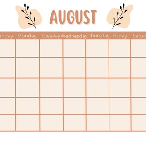 Boho Calendar, Downloadable, Printable - Etsy