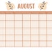 Boho Calendar, Downloadable, Printable - Etsy