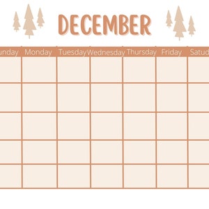 Boho Calendar, Downloadable, Printable - Etsy