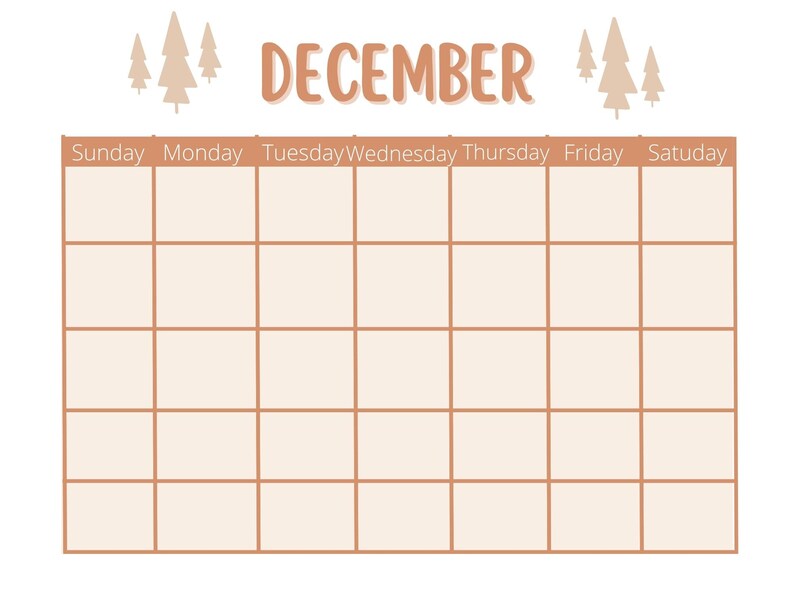 Boho Calendar, Downloadable, Printable - Etsy