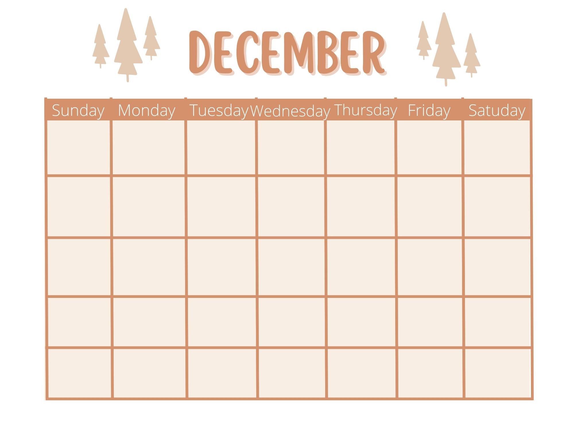 Boho Calendar, Downloadable, Printable - Etsy