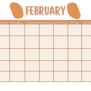 Boho Calendar, Downloadable, Printable - Etsy