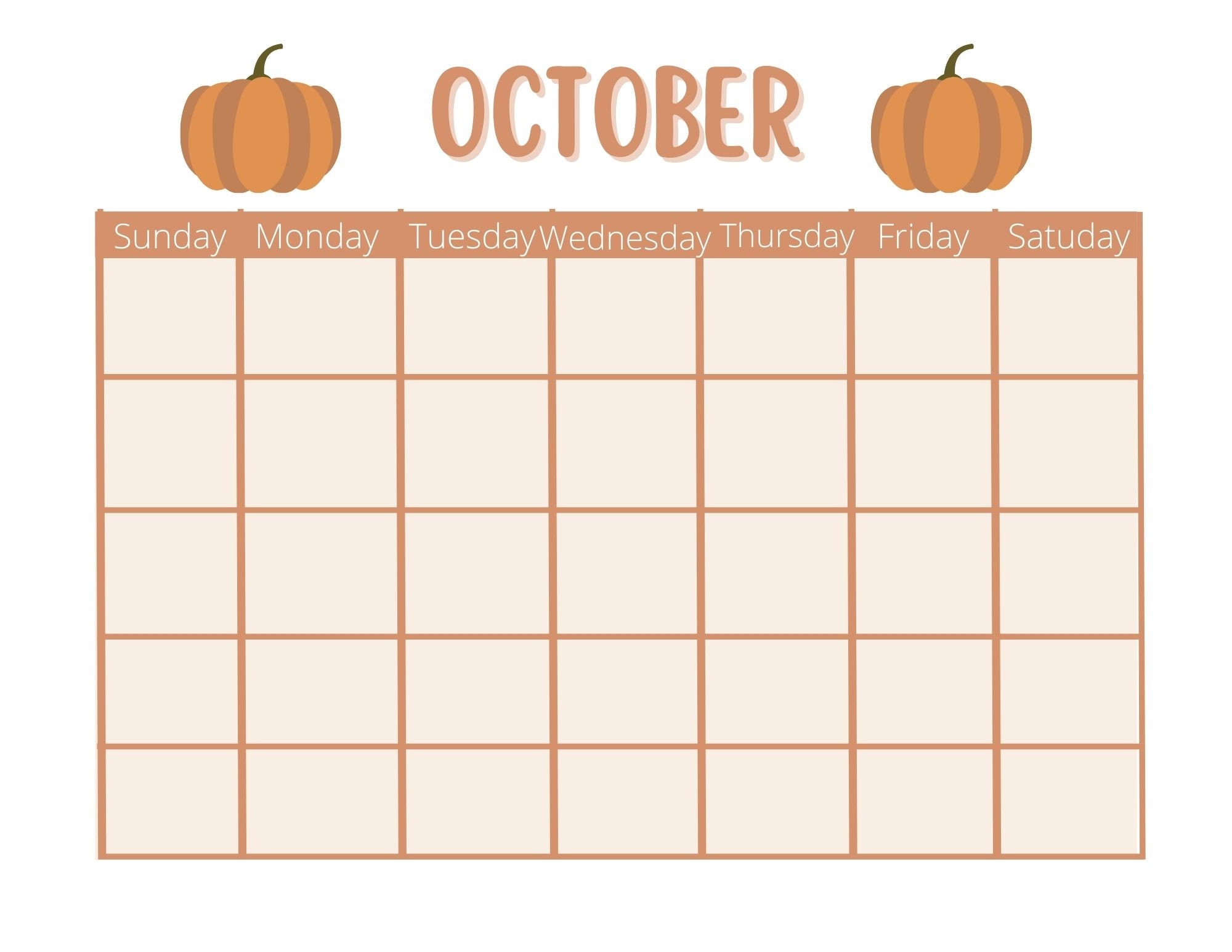 Boho Calendar, Downloadable, Printable - Etsy