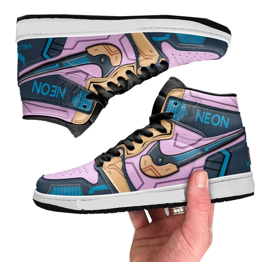 Neon Jd1s Valorant Agent Sneakers Custom Shoes Game Valorant - Etsy