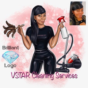 Cleaning Business Logo Portrait, Housekeeper Logo, House Chores Logo ...
