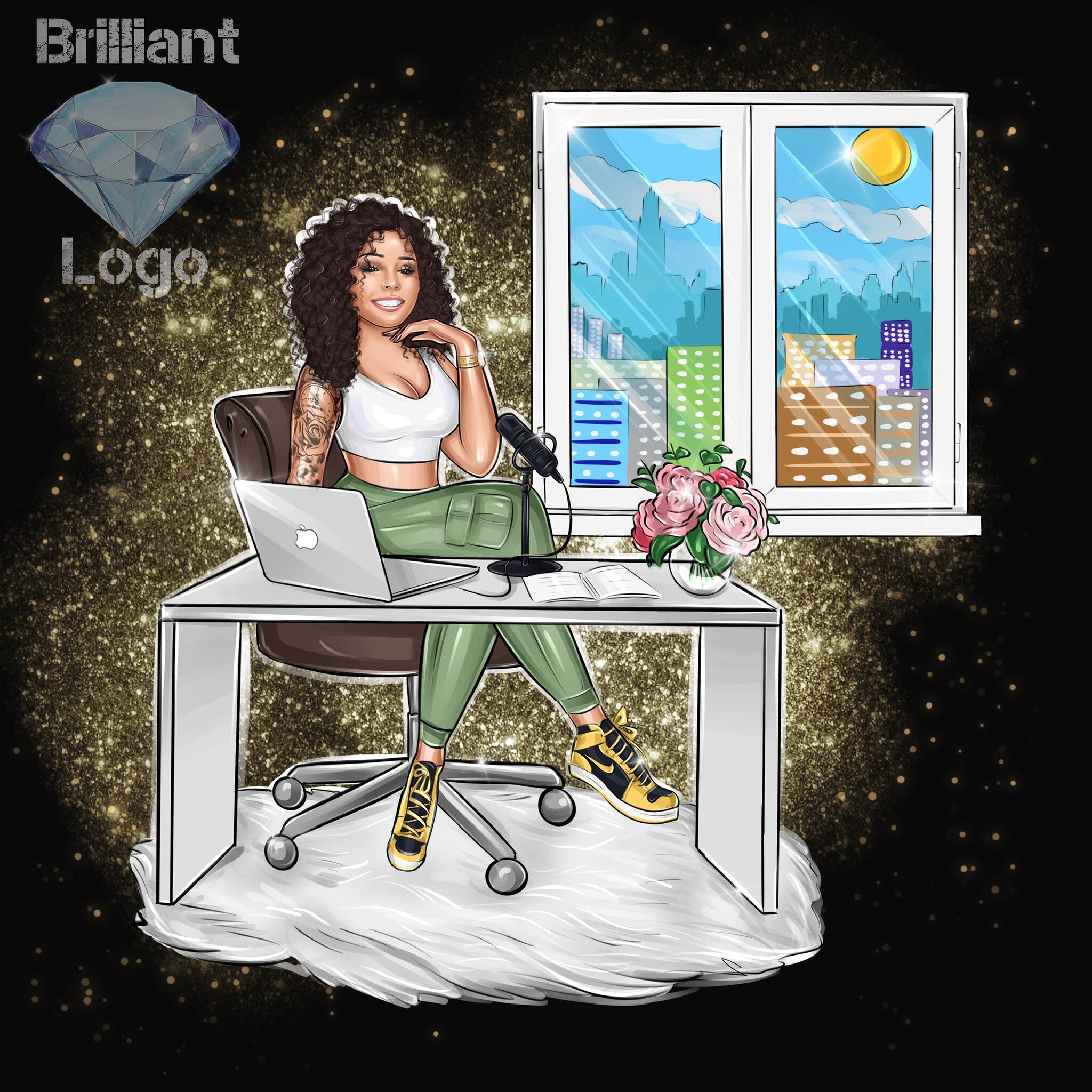 Cartoon Logo Full Body Business Logo Logo With Table Custom - Etsy