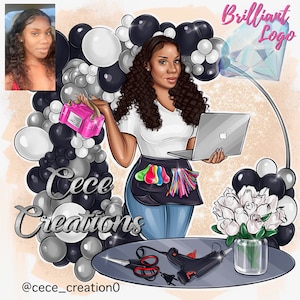 Event Planner Logo, Business Cartoon Logo, Balloon Logo, Crafter Logo ...