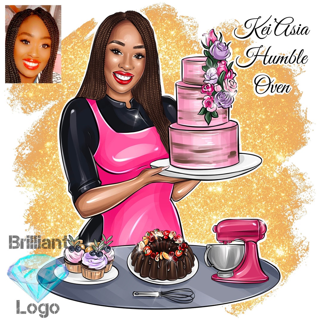 Bakery Logo Design, Bake Business Logo, Cupcake Custom Logo, Cartoon ...