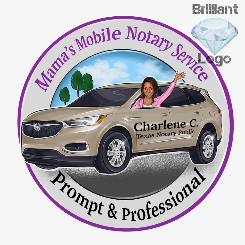 Mobile Notary Service Logo, Notary Agent Avatar, Notary Logo Design ...