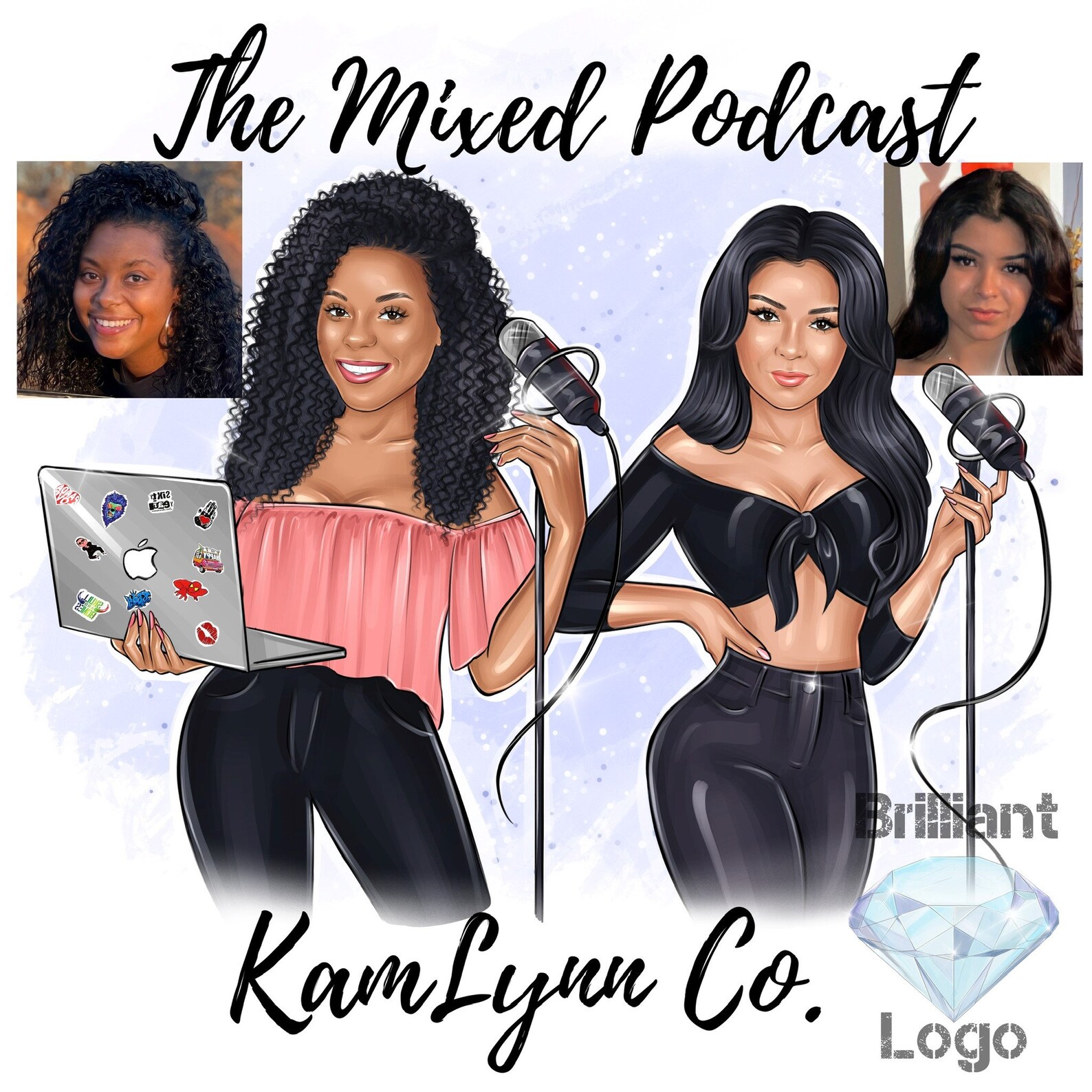 Podcaster Logo Cartoon Portrait Podcast Cover Art Radio - Etsy
