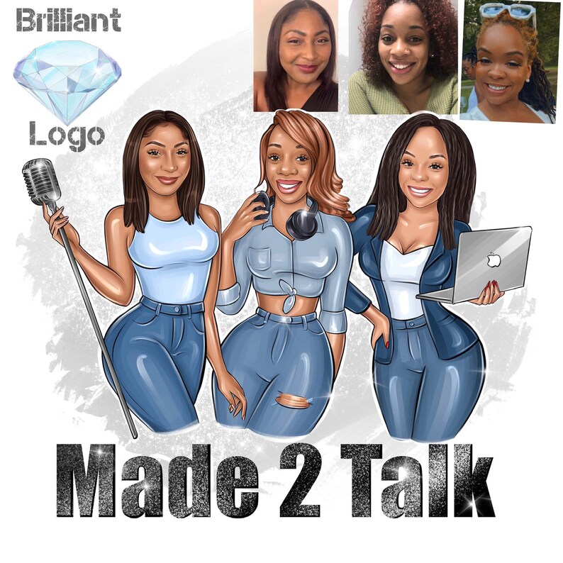 Family Cartoon Logo, Group Logo Portrait, Custom Cartoon Logo , Group ...