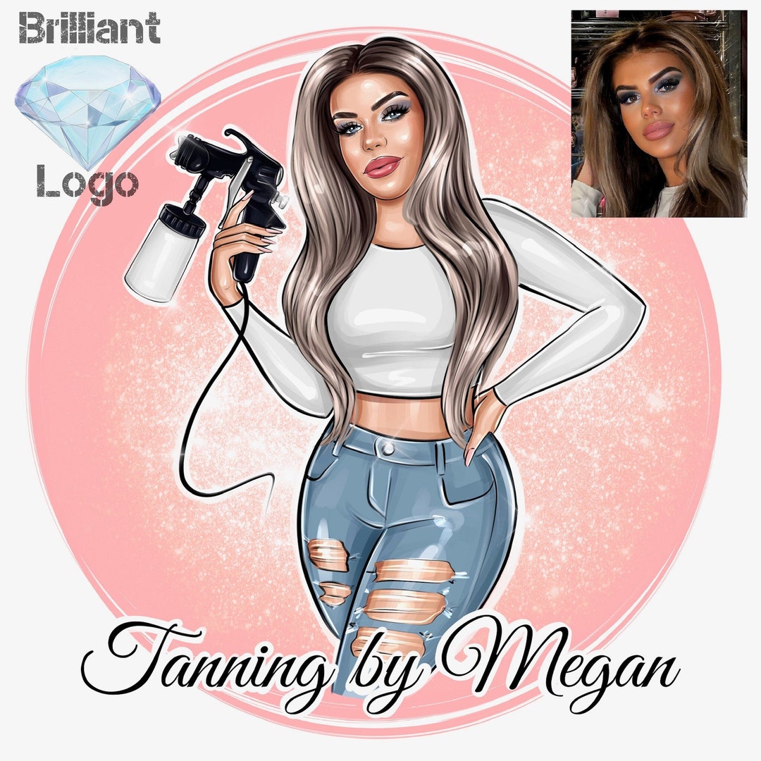 Spray Tan Logo Design, Spray Tanning Studio, Logo With Airbrush Gun ...