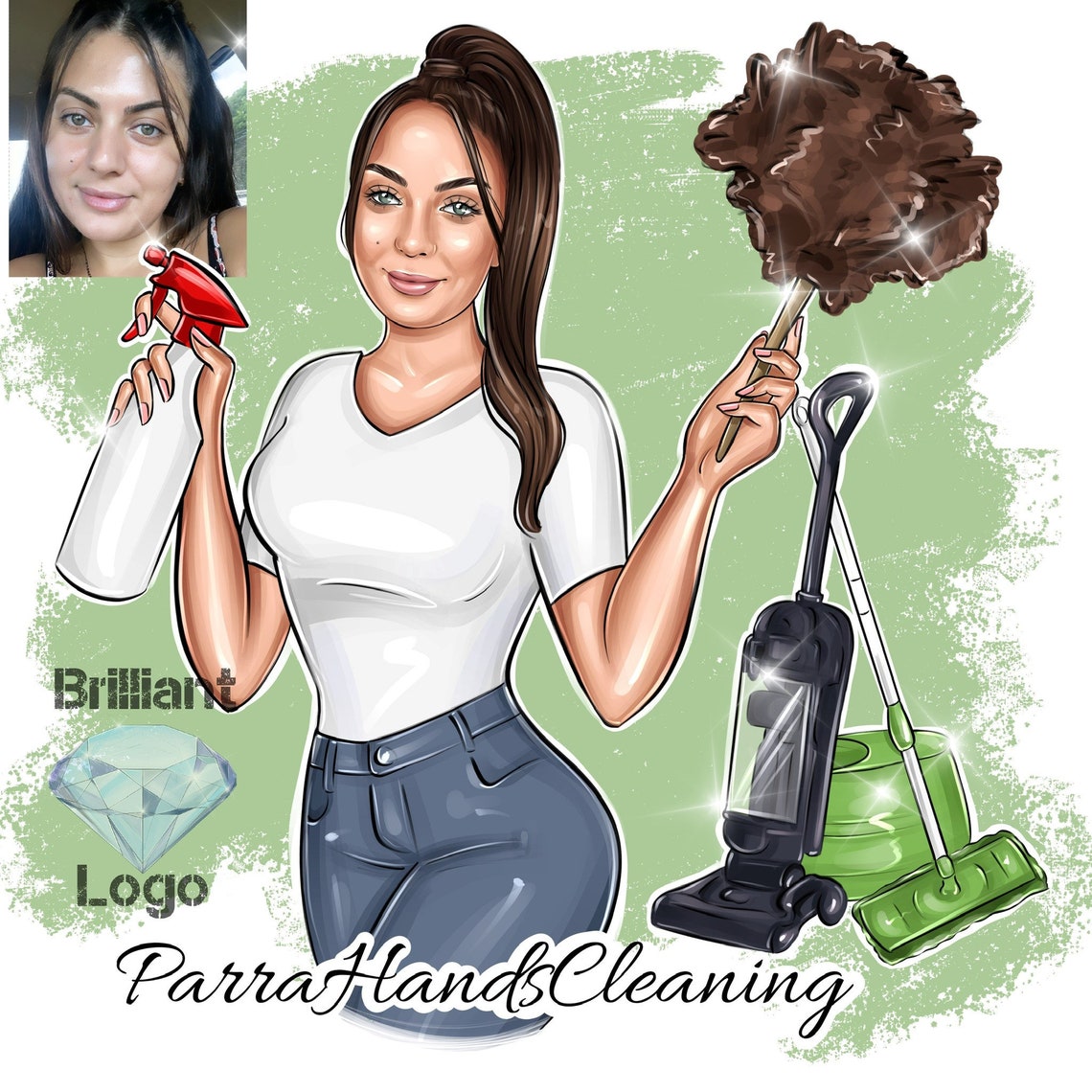 Cleaning Logo Apartment Cleaning Family Logo Maid Cleaning - Etsy