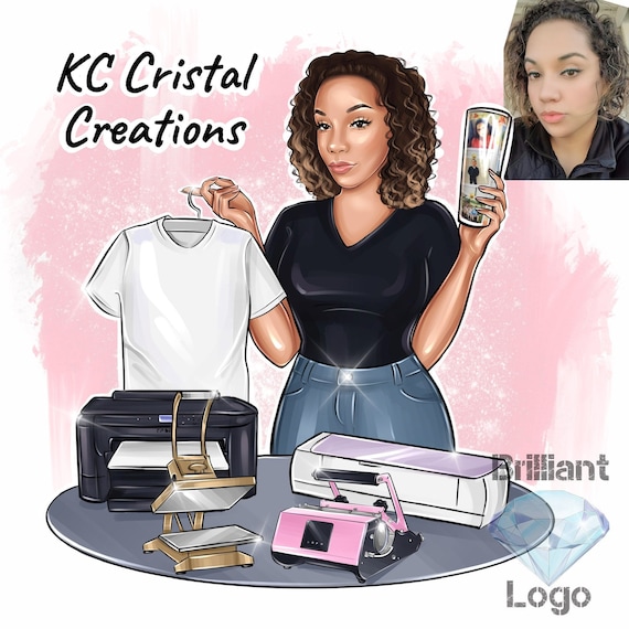 Crafting Logo Design T-shirts Designer Logo Cartoon Logo - Etsy