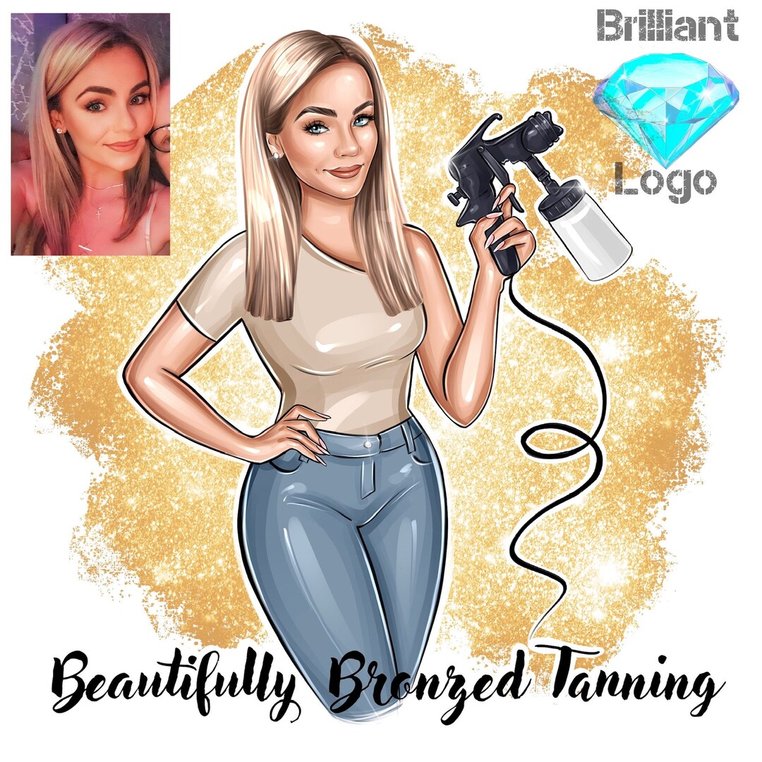 Spray Tan Logo, Tanning Artist Logo Design, Airbrush Tanning Studio ...