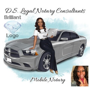 Mobile Notary Service Logo, Notary Agent Avatar, Notary Logo Design ...