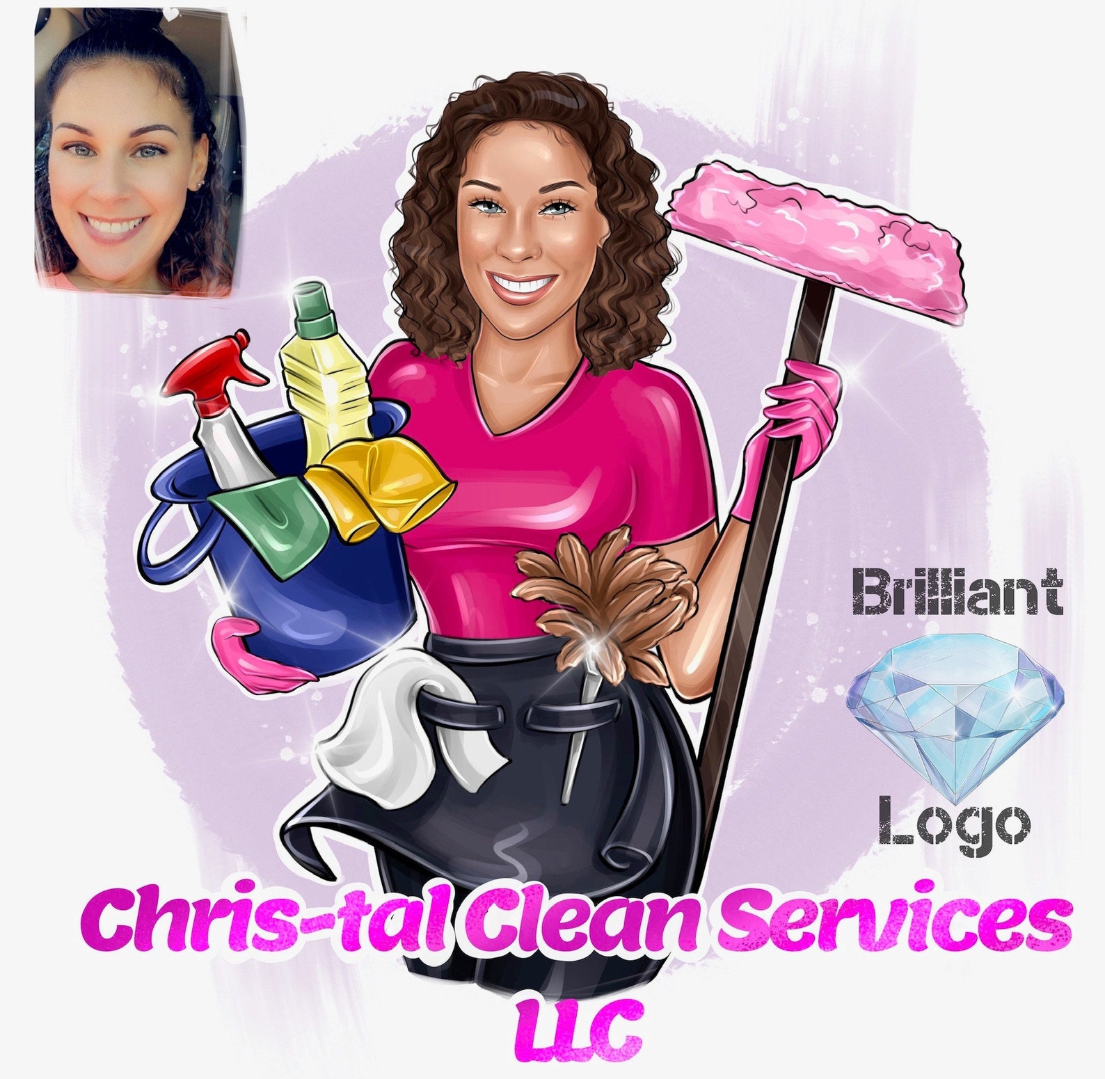 Cleaning Business Logo, Cartoon Portrait, Cleaning Service Logo, Office ...