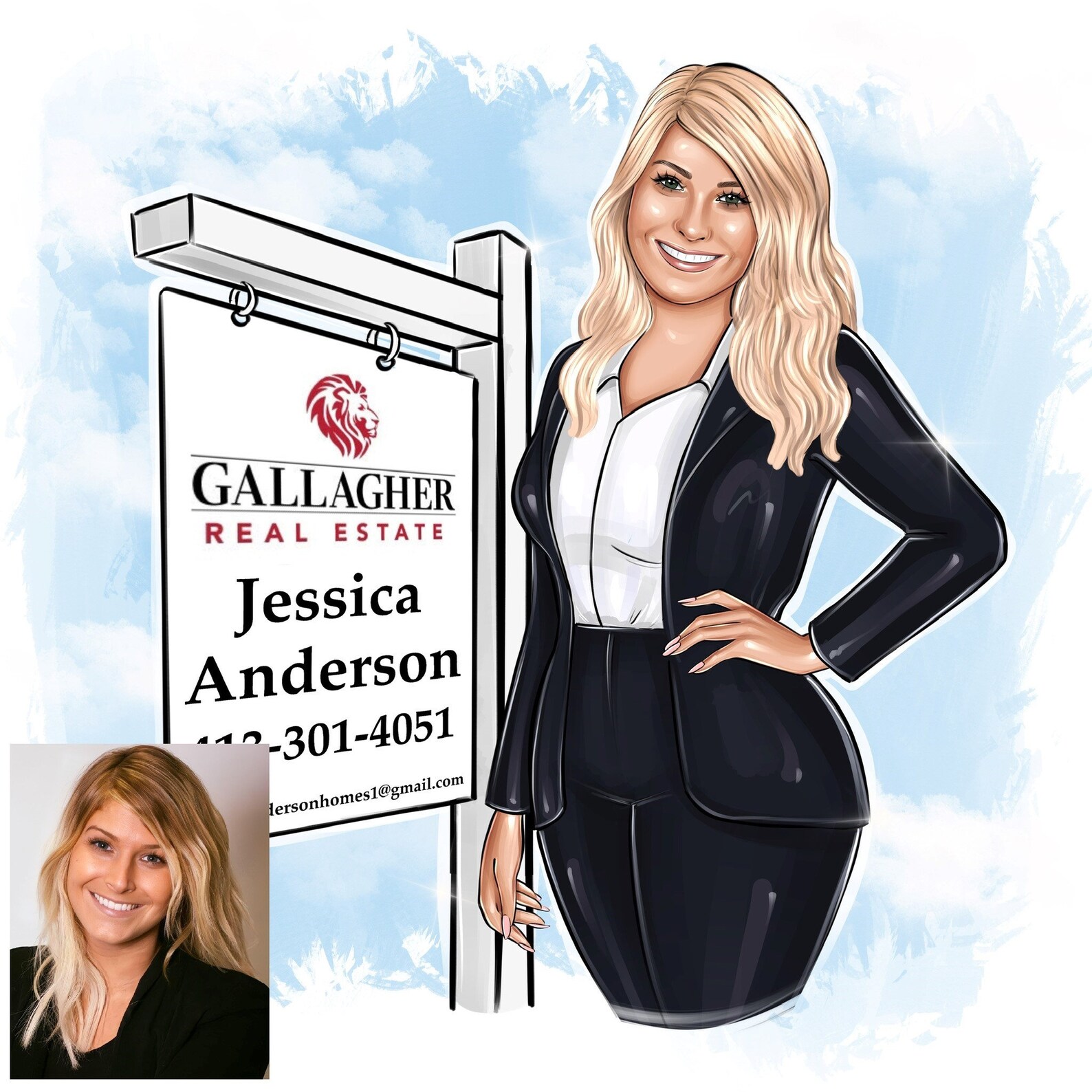Business Logo Portrait, Cartoon Logo, Custom Caricature Logo, Portrait ...